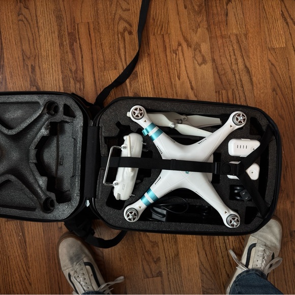DJI | Other | Dji White And Blue Drone With Carrying Case | Poshmark